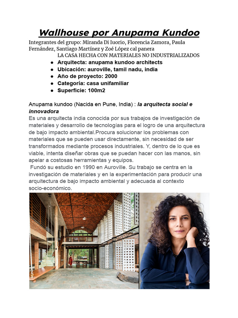 Wallhouse Por Anupama Kundoo | PDF