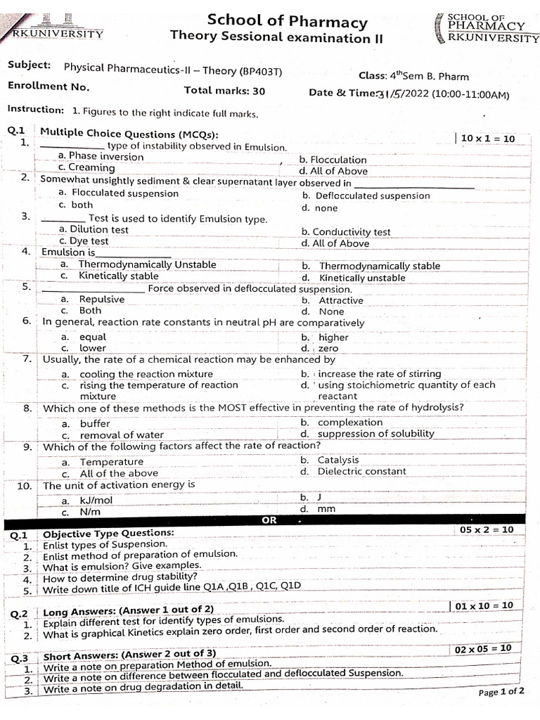 Phy. Ceutics 2 | PDF