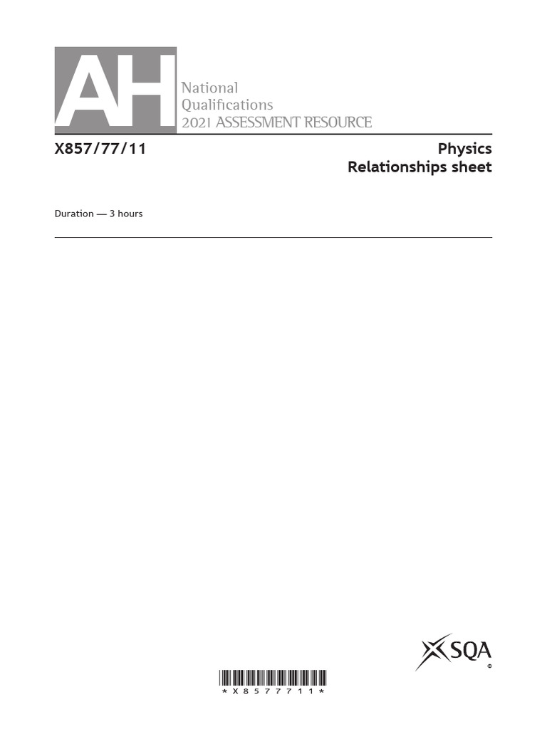 NAH Physics Relationships-Sheet 2021 | PDF | Chemical Elements | Sets ...
