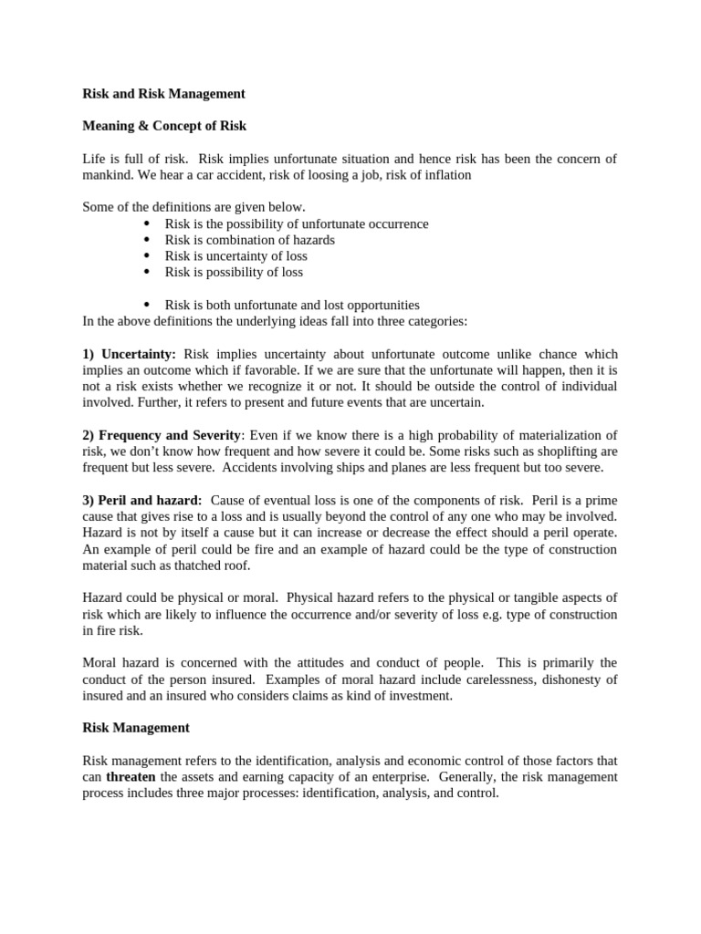 Principles of Insurance | PDF | Insurance | Risk