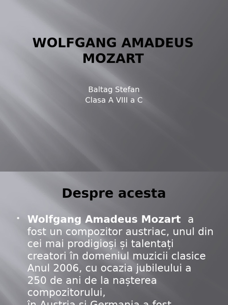 Wolfgang Amadeus Mozart | PDF