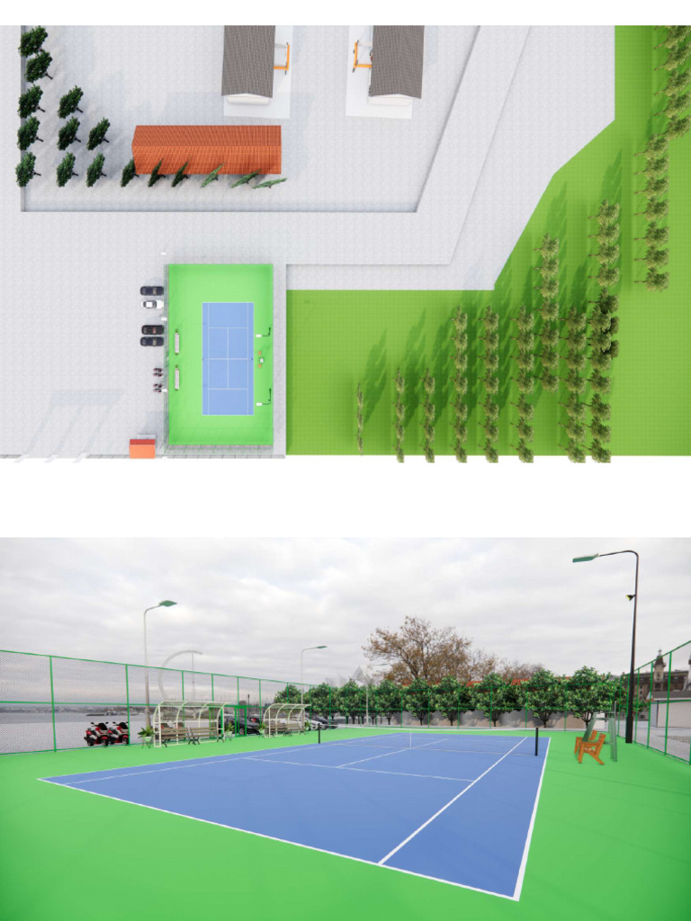 Desain Lapangan Tennis | PDF