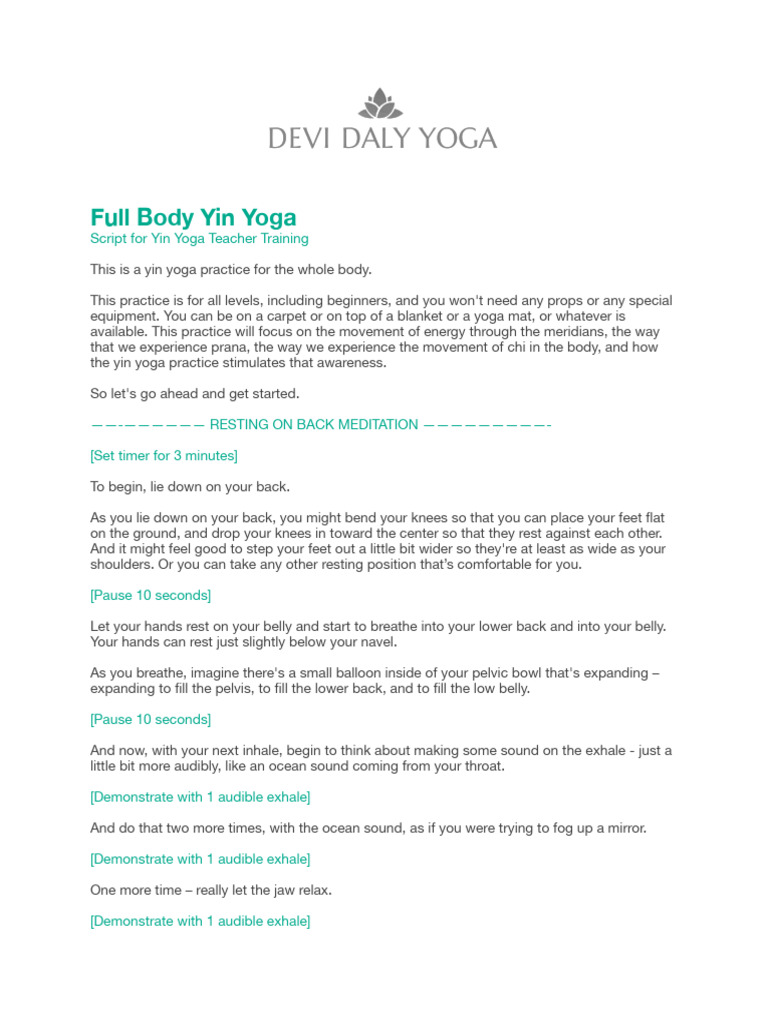 Script_-_Full_Body_Yin_Practice_for_YYTT | PDF | Pelvis | Breathing