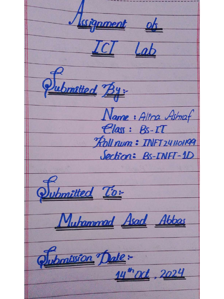 ICT Lab Assignment - Compressed | PDF