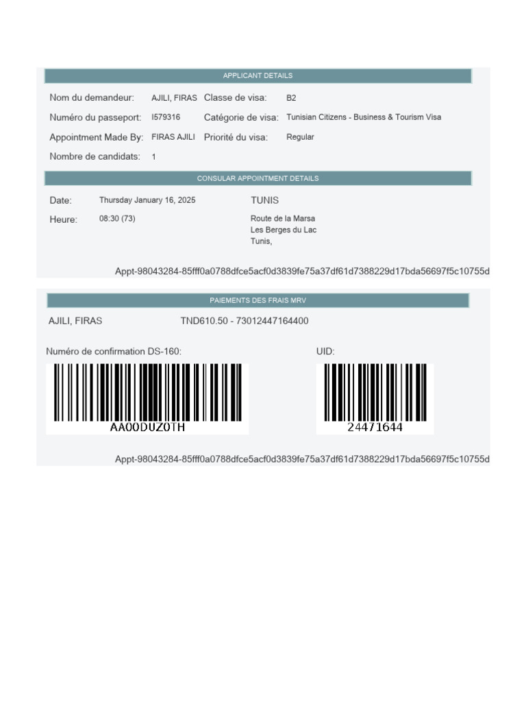 Appointment Confirmation | PDF