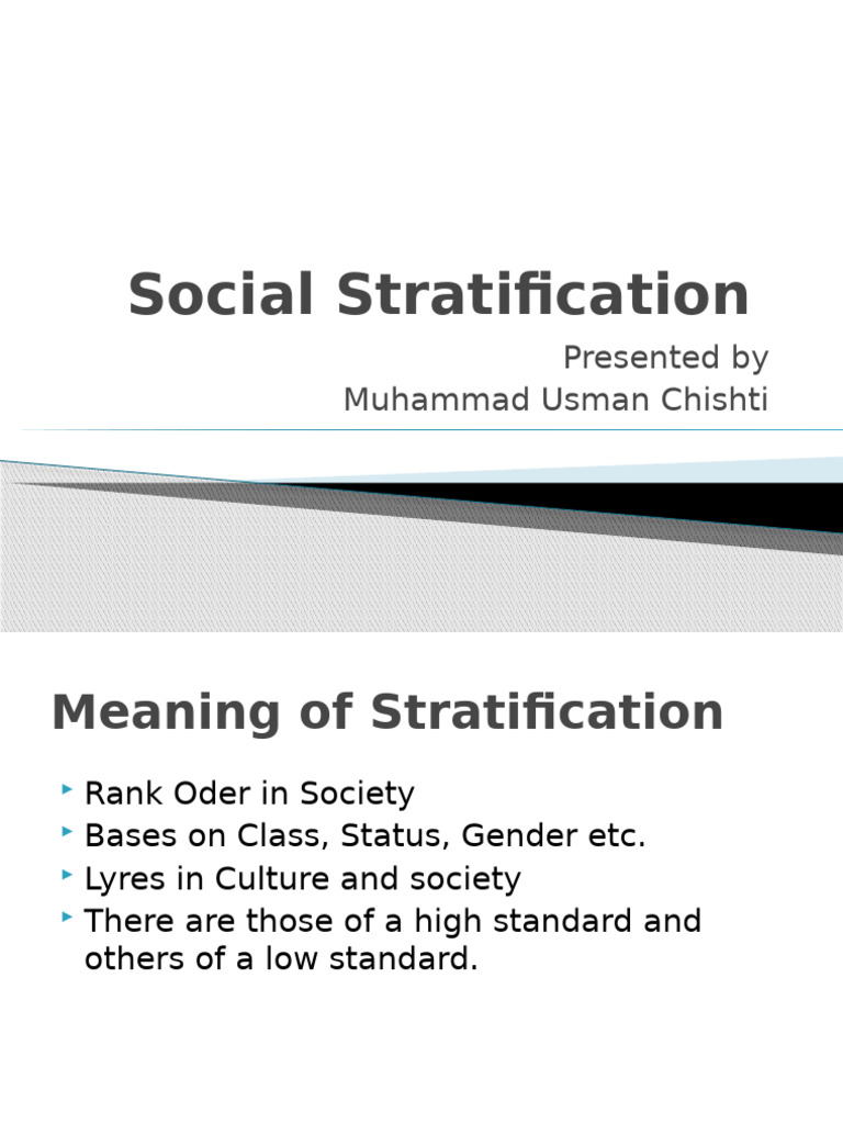 Social Stratification Ppt-1 | PDF | Social Stratification | Social ...