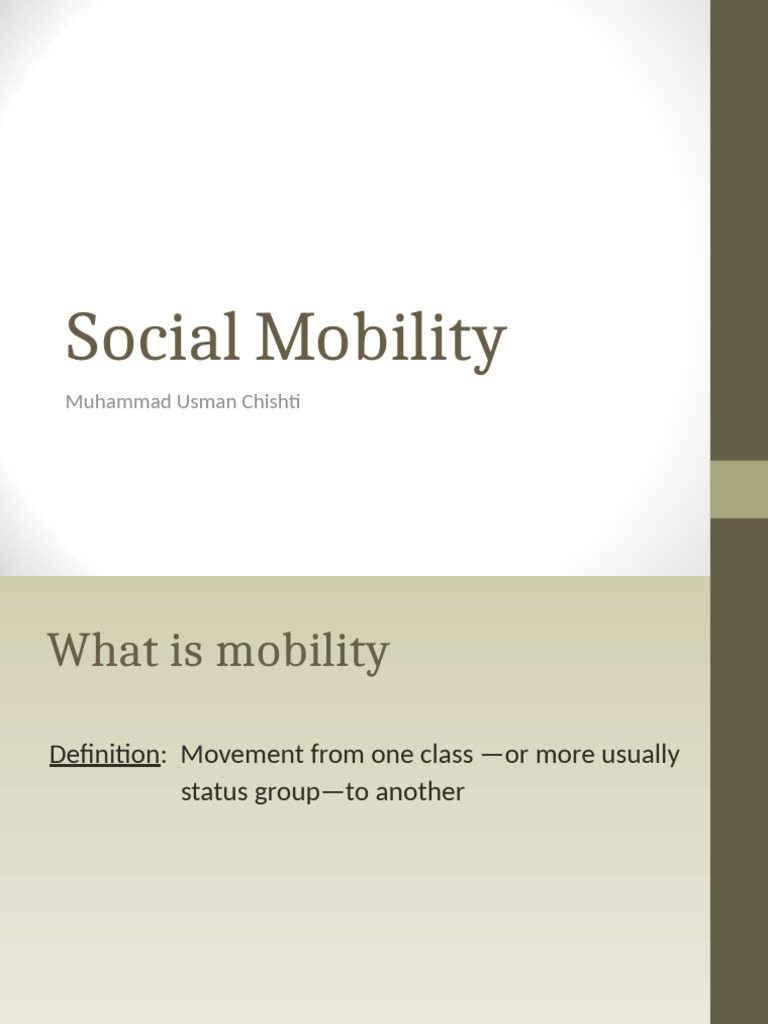 Social Mobility PowerPoint | PDF | Politics