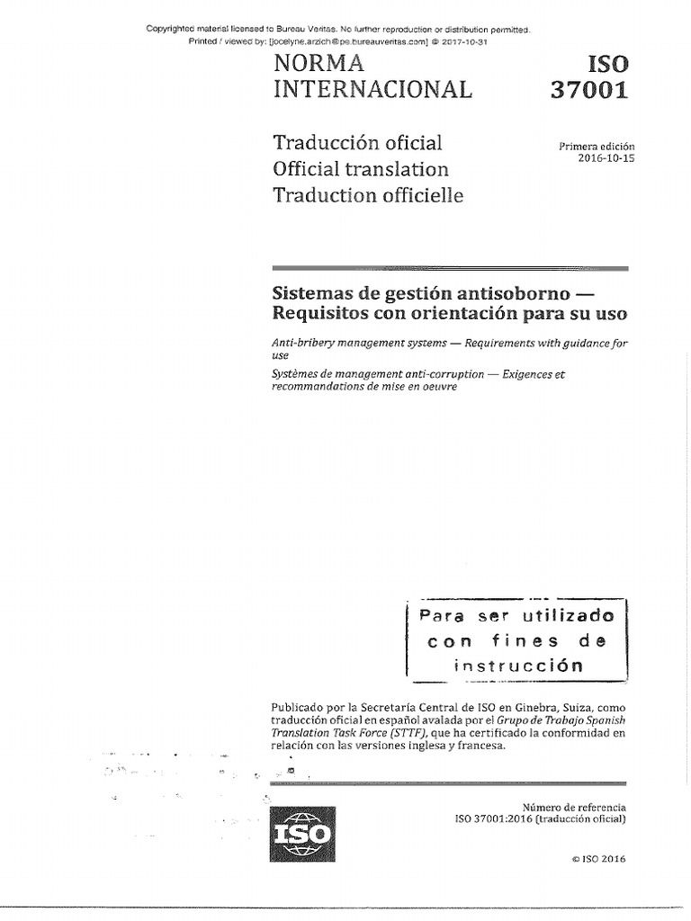 ISO 37001-2016 | PDF