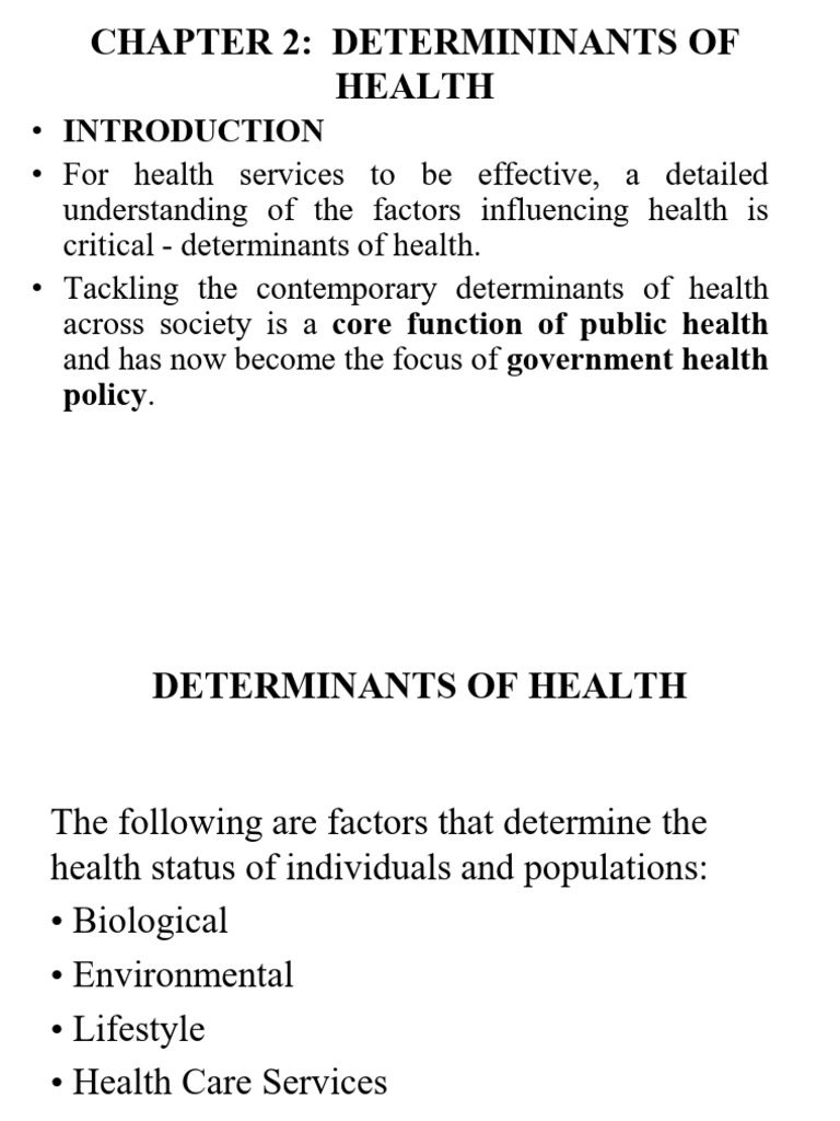 CHAPTER 2 DETERMINANTS OF HEALTH | PDF | Periodontology | Cardiovascular Diseases