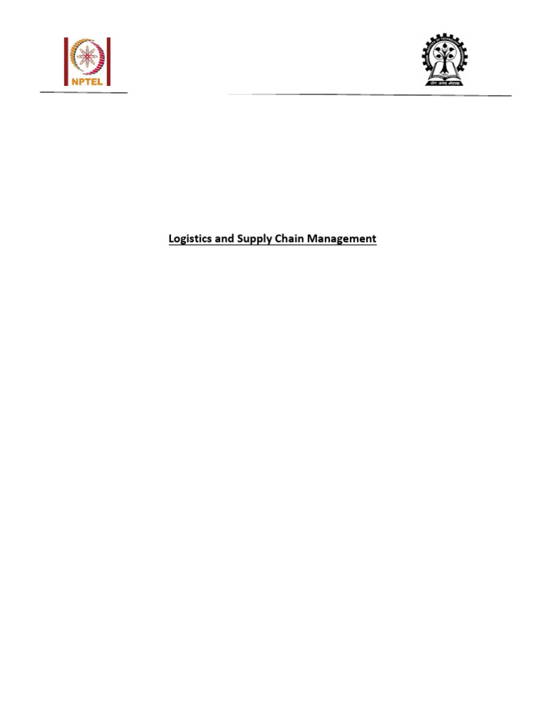 Swayam Logistic and Supply Chain Managment All Assignments With ...