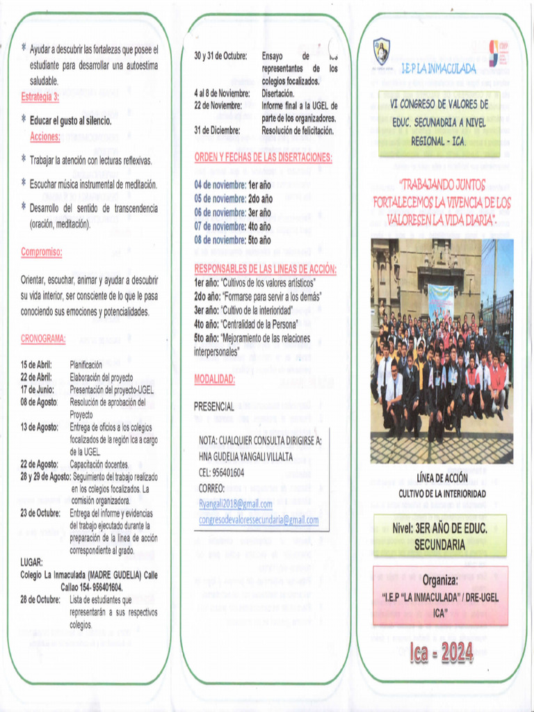 Tríptico de 3er. Año | PDF