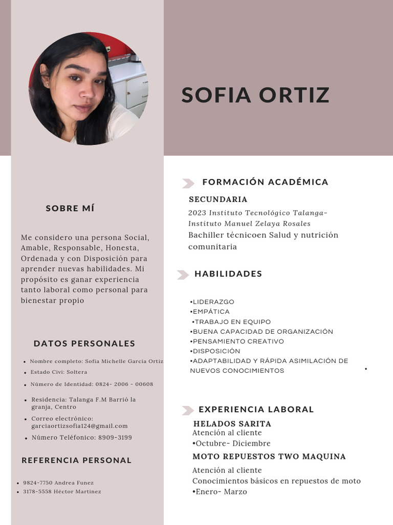 CV sofía ortiz | PDF