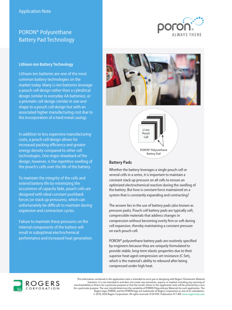 Battery Pad Application Note | PDF | Lithium Ion Battery | Materials