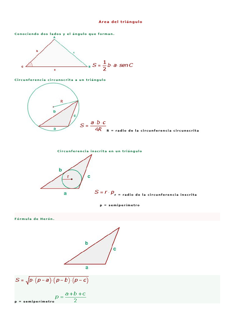 Área del triángulo y semejanza (1) | PDF | Triángulo | Matemática Elemental