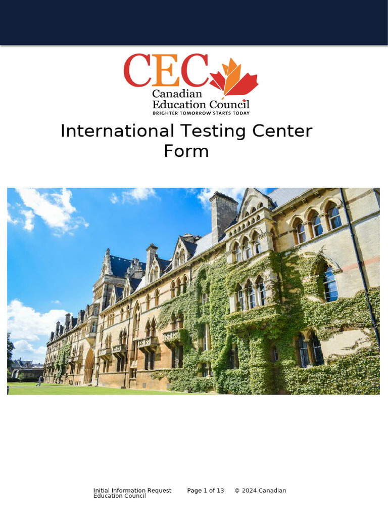 Become International Tesing Center Form f | PDF | Personal Computers ...