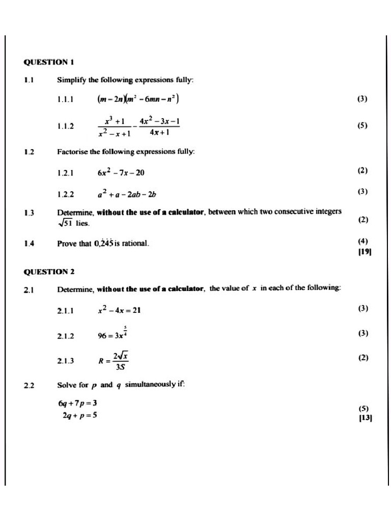 Grade 10 Algebra | PDF
