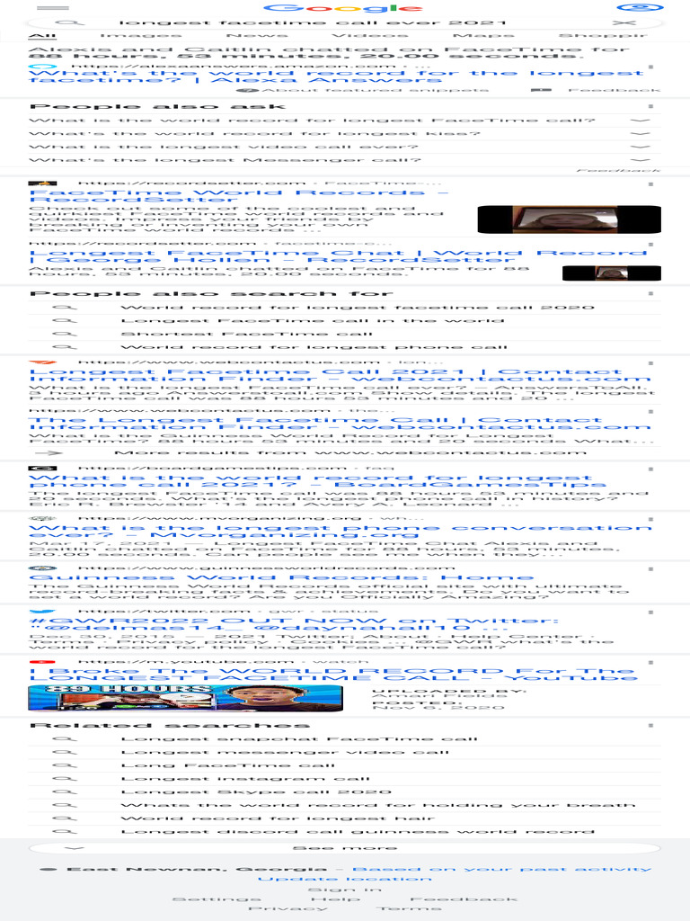 Longest Facetime Call Ever 2021 - Google Search | PDF | Instant ...