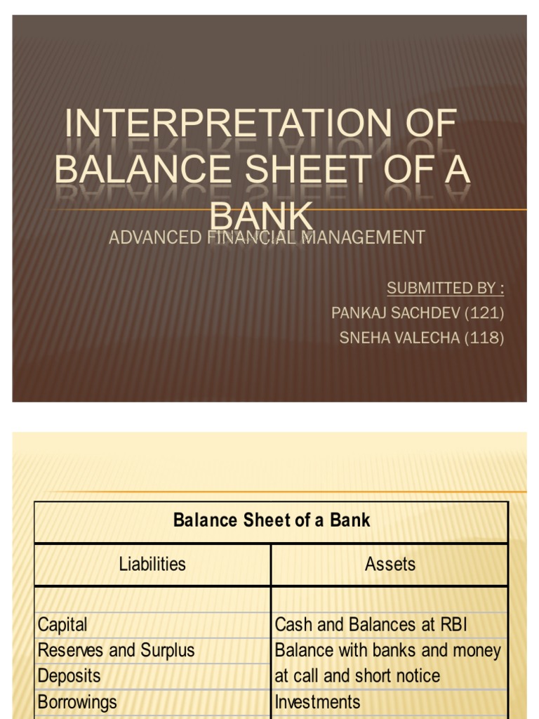 Afm Bank BS | PDF