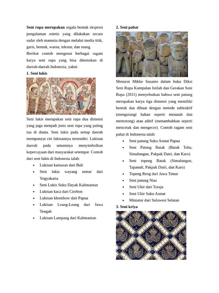 Ragam Karya Seni Rupa di Indonesia | PDF