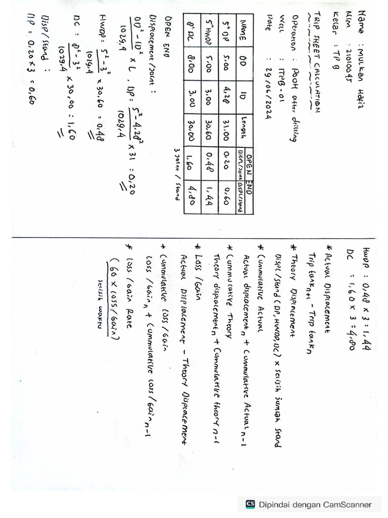 Trip Sheet Calculation | PDF