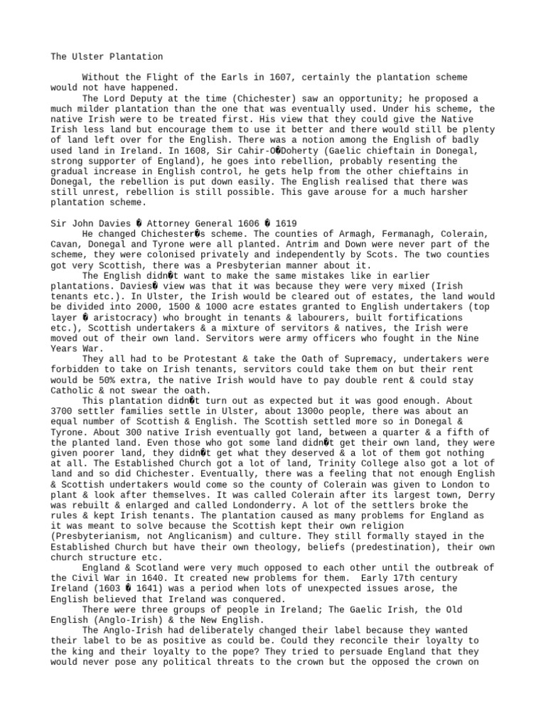 The Ulster Plantation | PDF | Ulster | Ireland