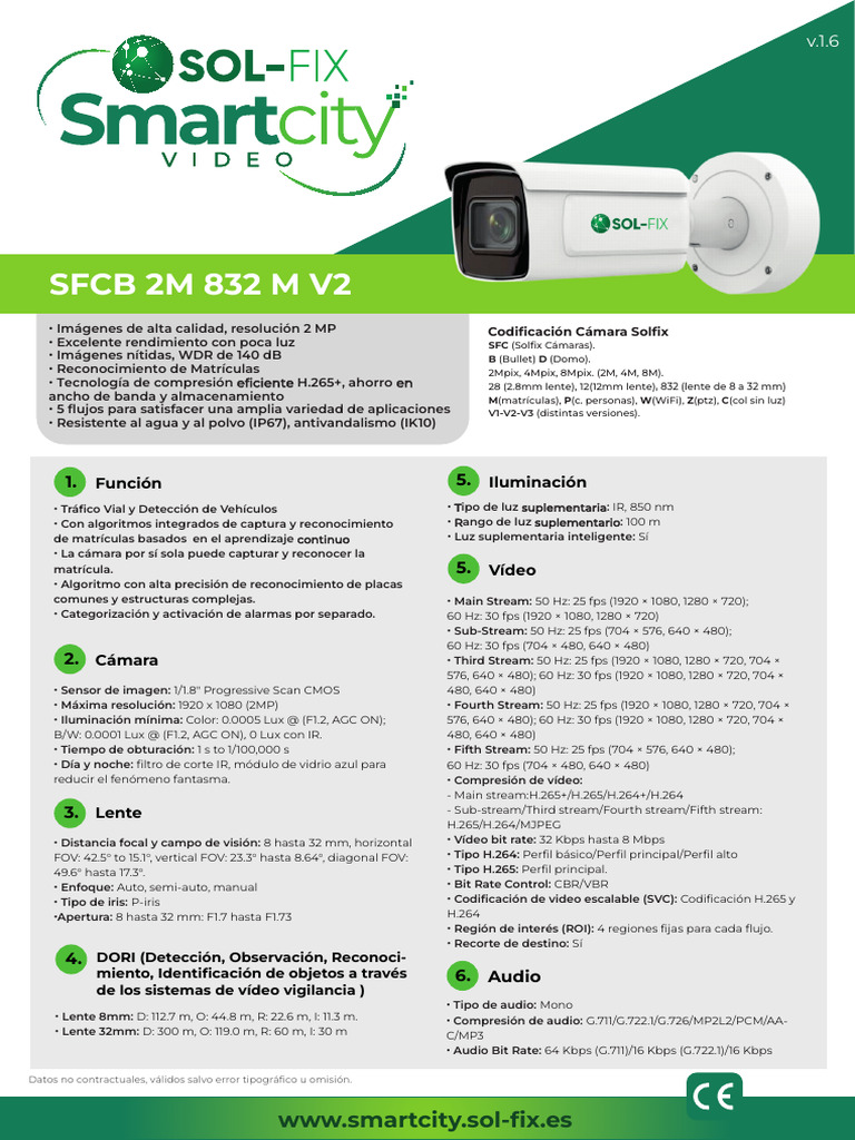 SOLFIX - Ficha Técnica SFCB2M832MV2 (Matrícula) | PDF | Mp3 | Vídeo