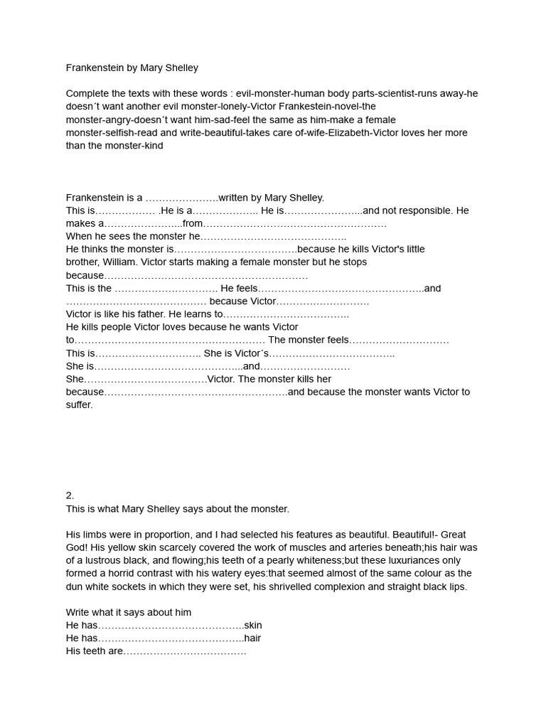 Frankenstein by Mary Shelley | PDF