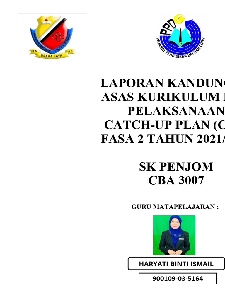 LAPORAN CATCH UP PLAN TAHUN 1 2021:2022 | PDF