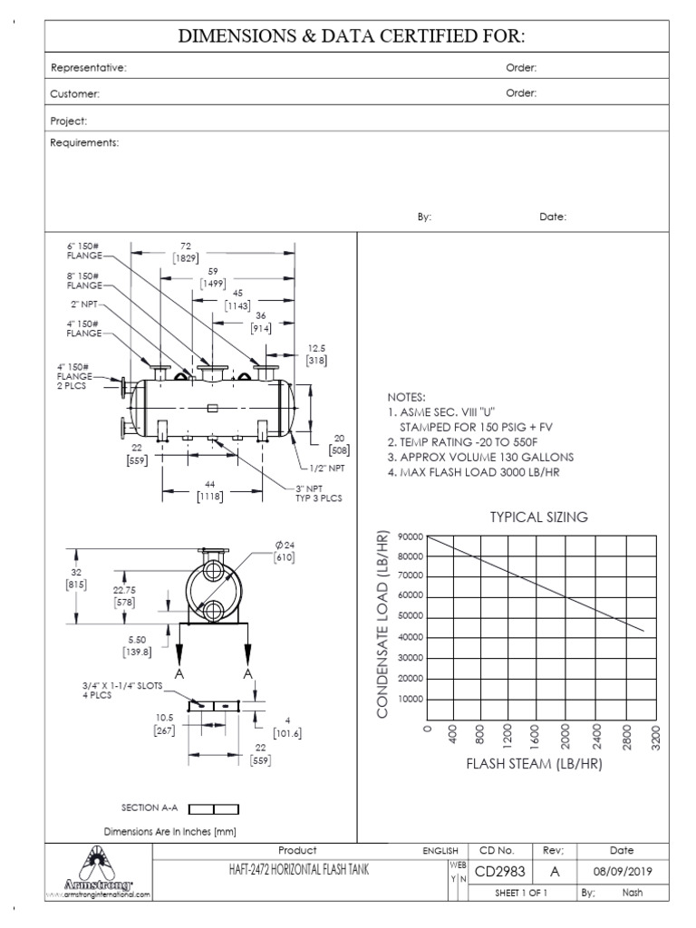 Haft-2472 Horizontal Flash Tank | PDF | Plumbing