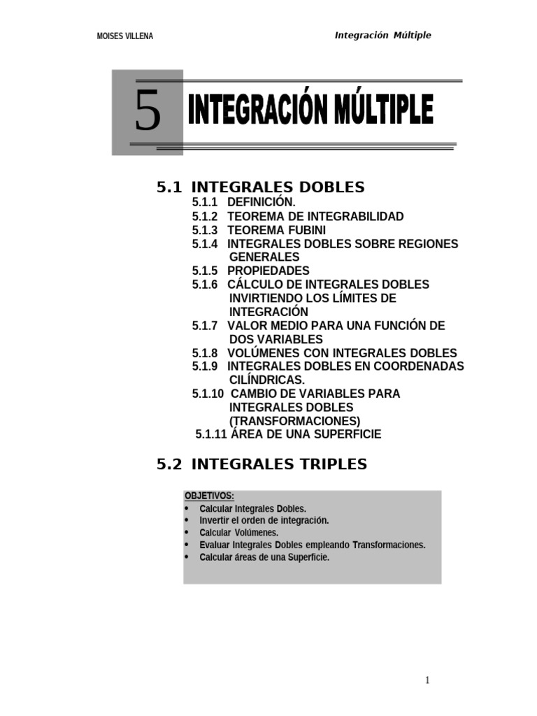 5-Integración Múltiple | PDF | Integral | Límite (Matemáticas)