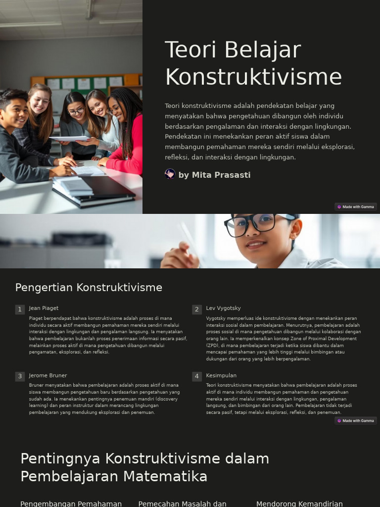 Teori Belajar Konstruktivisme | PDF