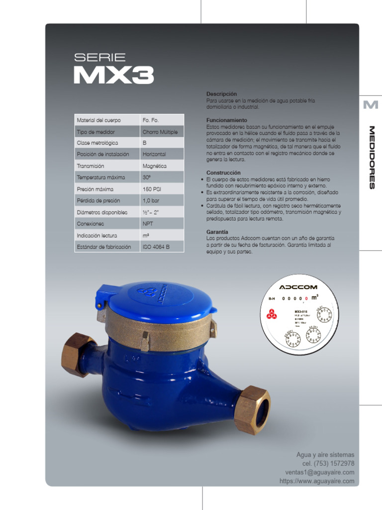 Medidores De Agua Potable Adccom Pdf