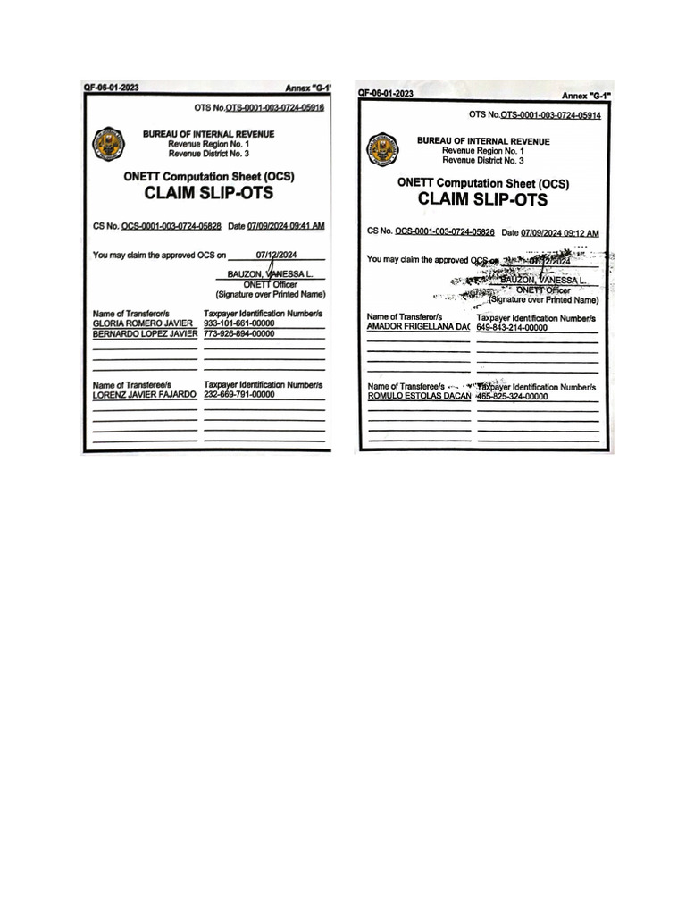 Claim Slip | PDF