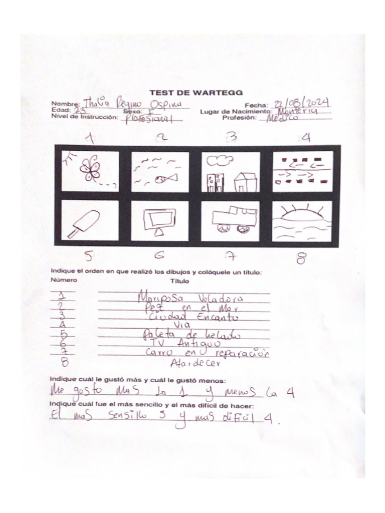 Test de Wartegg | PDF