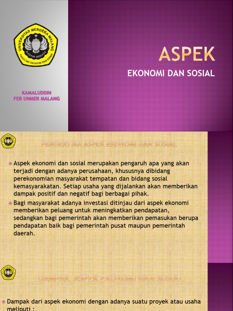 TM-3B Aspek Sosial Dan Ekonomi | PDF | Ilmu Sosial