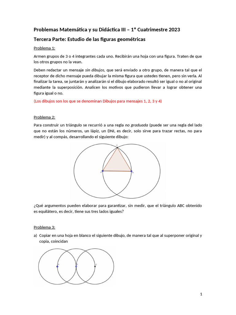 Problemas Matemática y Su Didáctica III TERCERA PARTE | PDF | Triángulo ...