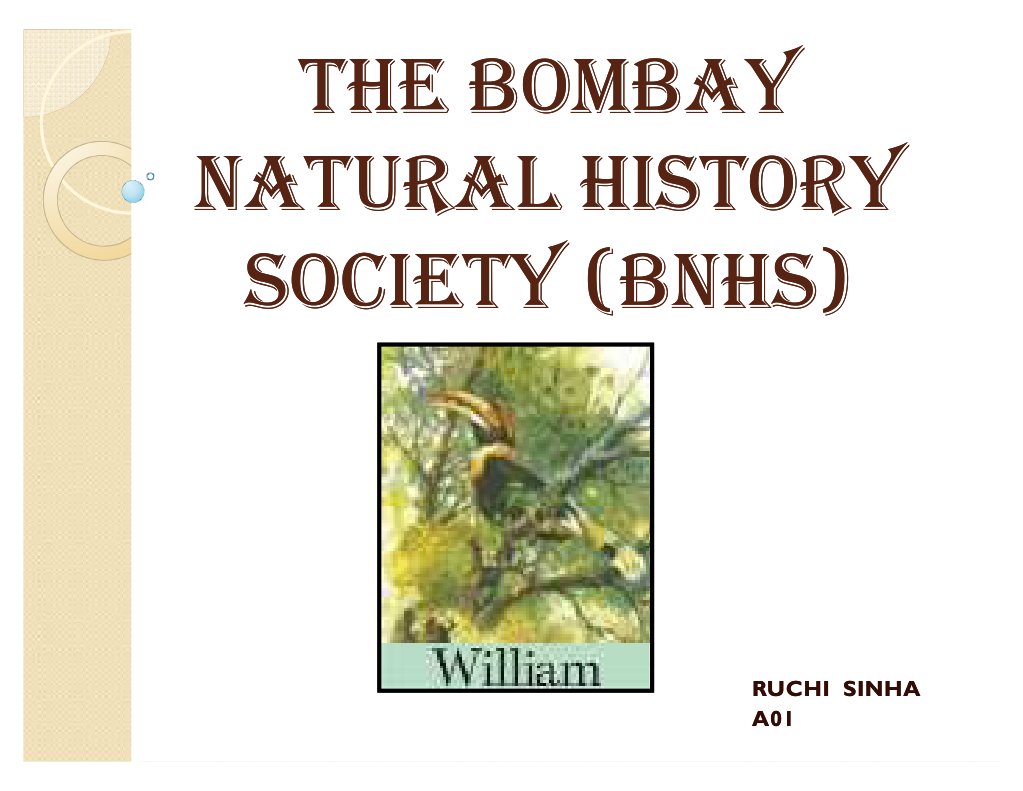 Bombay Natural History Society Overview | PDF