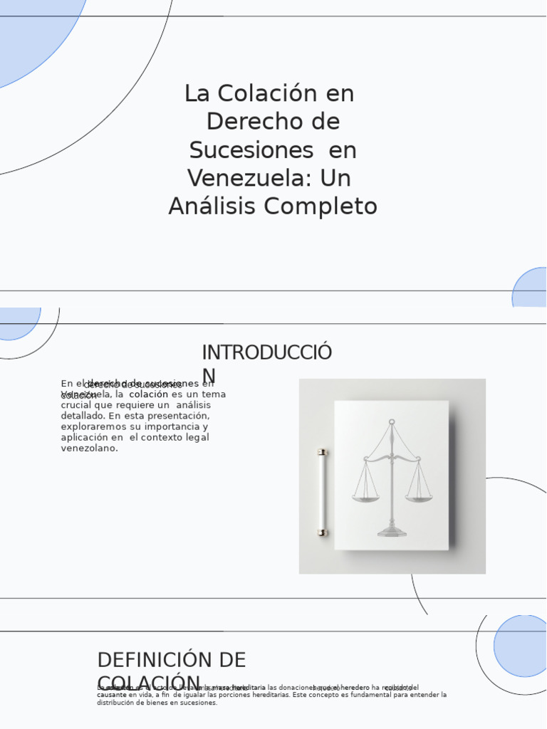Colación en Derecho Sucesiones Venezuela | PDF