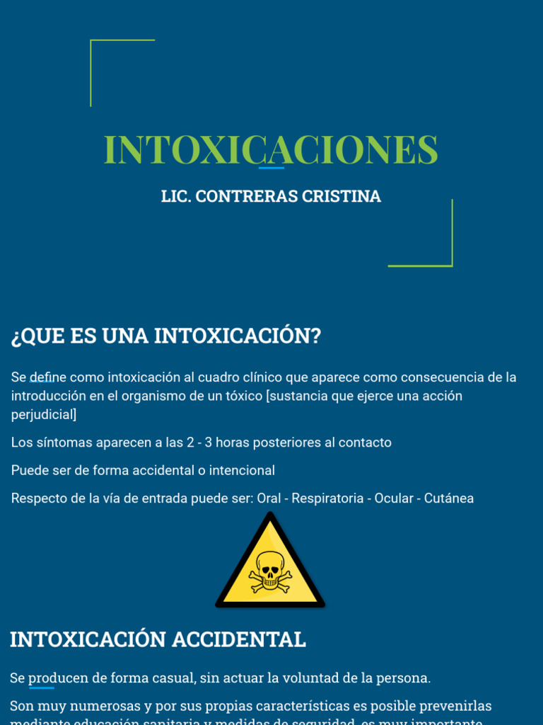 Guía sobre Intoxicaciones y Primeros Auxilios | PDF | Toxicidad | Veneno