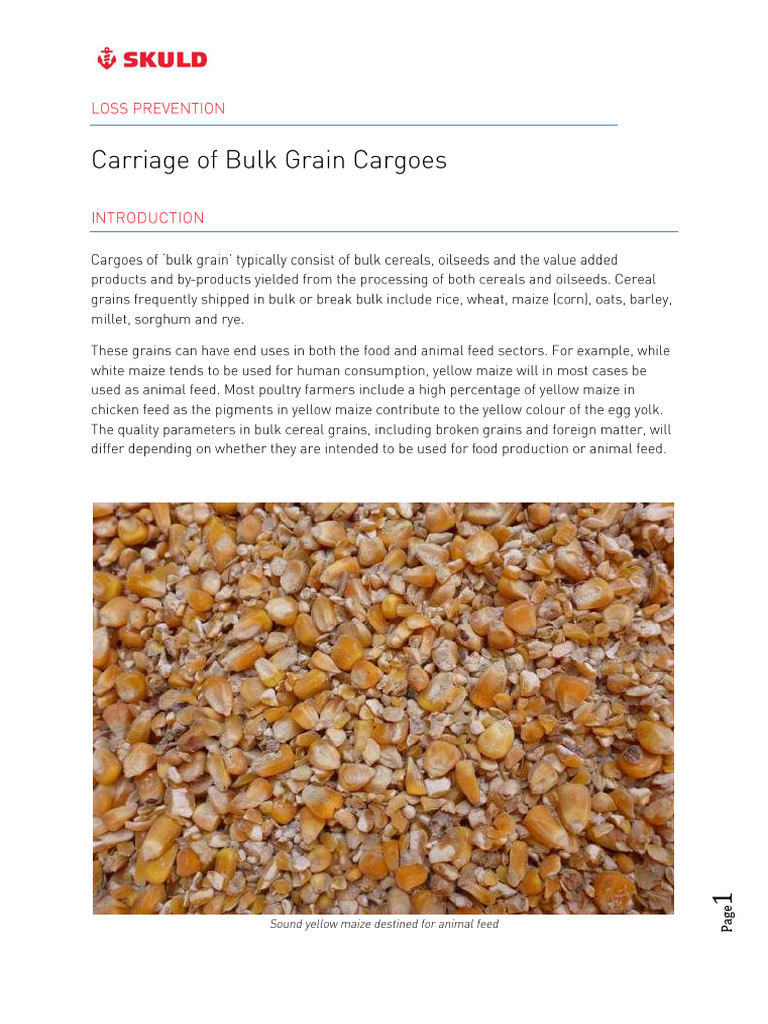 SKULD Bulk - Grain - Cargoes | PDF