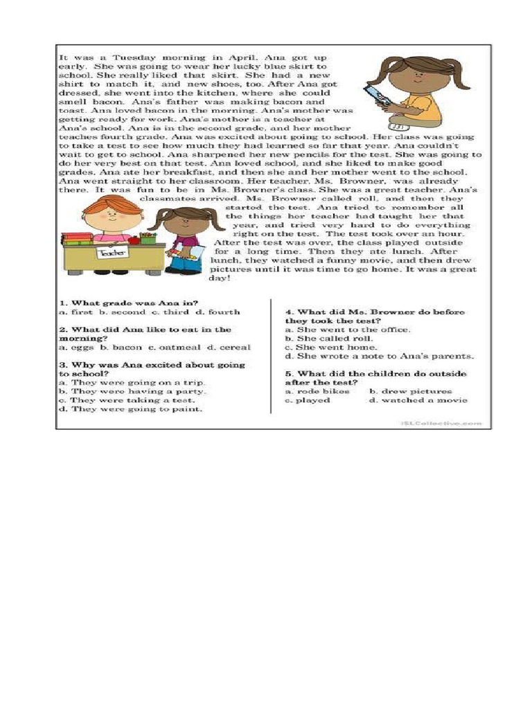 Lectura En Ingles Pdf