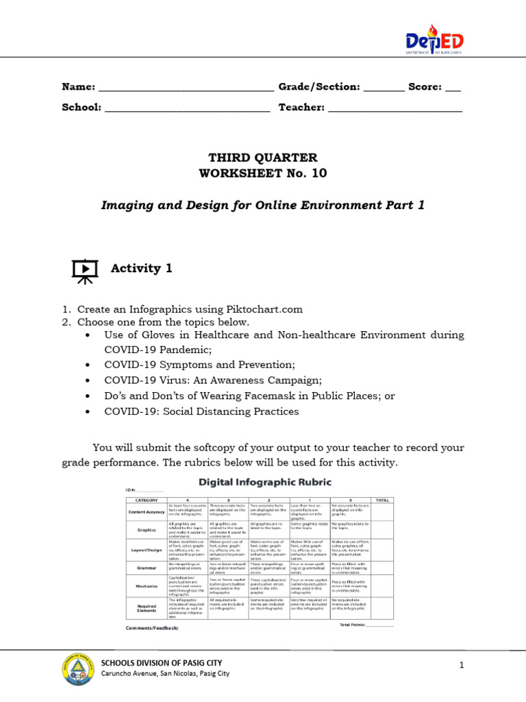 Activity Sheet - Etech | PDF | Art | Computers