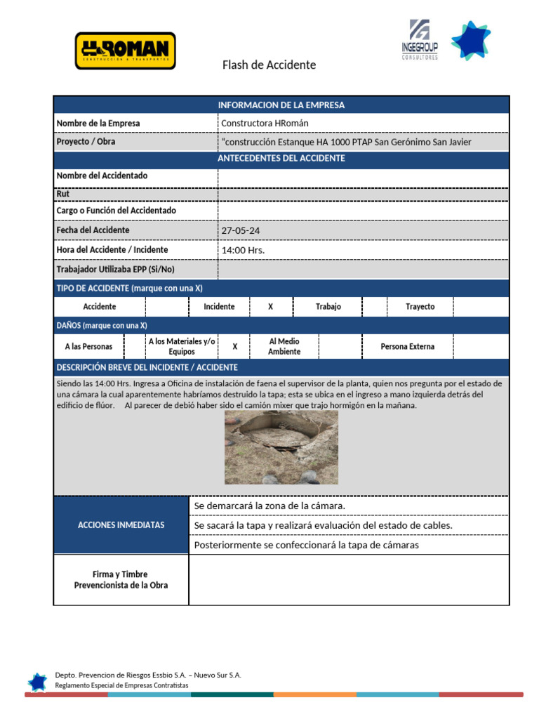 Reporte Flash Accidente | PDF