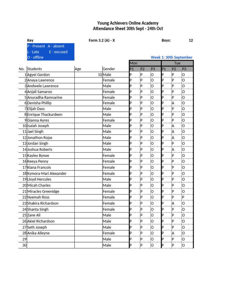 3X Attendance 2024 | PDF