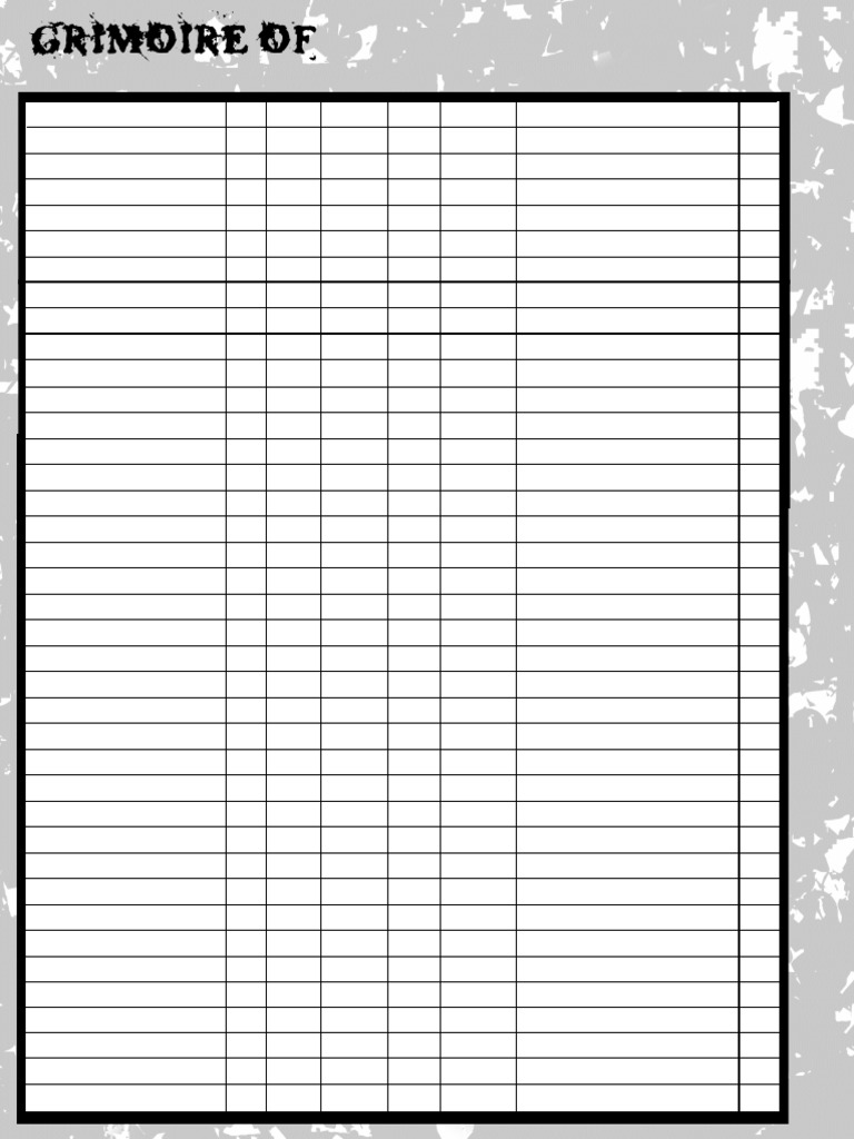 Grimoire Spell Details Guide | PDF