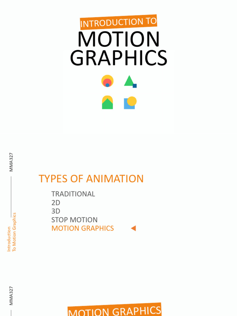 01 Mma327 Intro To Motion Graphics 1 | PDF | Composition (Visual Arts)