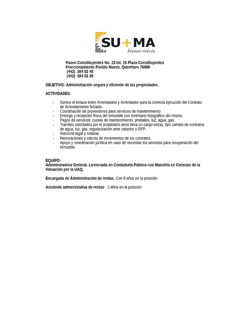 Curriculum Suma 2020 para Administracion de Rentas | PDF | Finanzas y dinero | Derecho