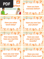 Gerund & Infinitive Speaking Cards | PDF | English As A Second Or ...