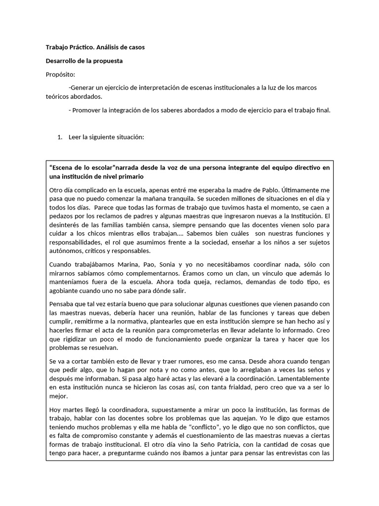 Ejercicio de Análisis A Partir de Cara y Ceca | PDF | Escuelas