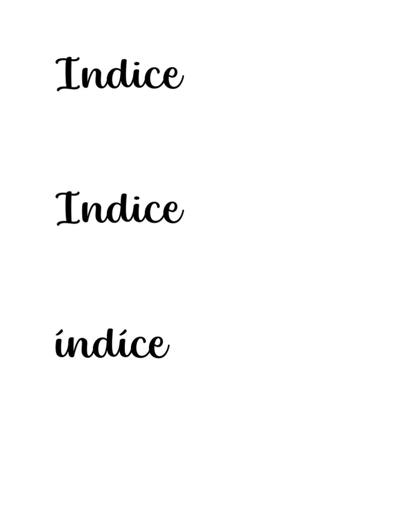 Indice 1 | PDF
